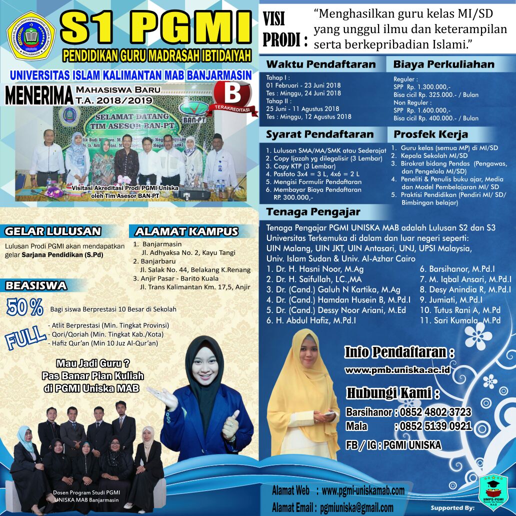 Kontak dan Sosmed - PGMI UNISKA