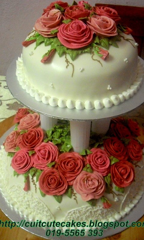 CuitCuteCakes: kelas deco kek kawen 3 tingkat soft fondant hands on 22 ...