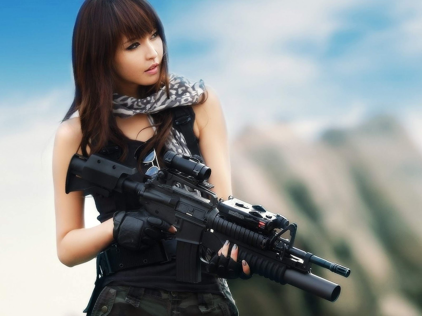 Amazing WTF Facts: Sexy Girls With Guns Desktop High Res Backgrounds ...