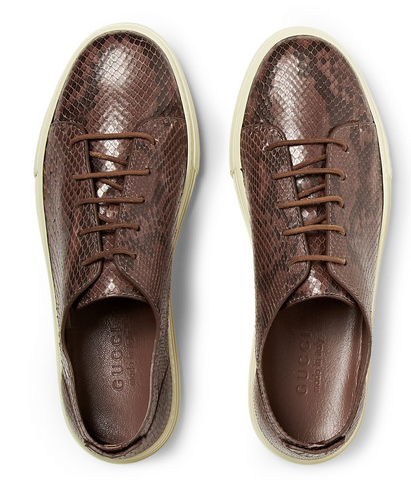 Luxe At A New Low: Gucci Python Low-Top Sneakers | SHOEOGRAPHY