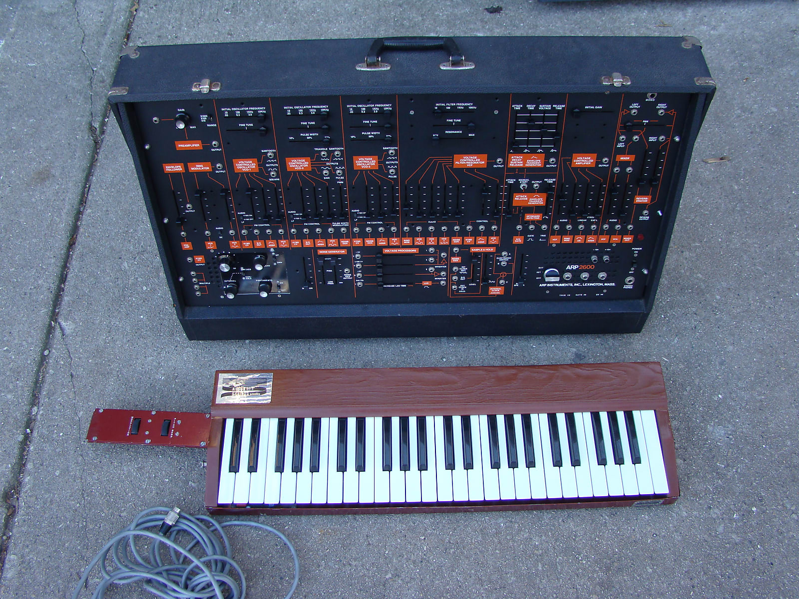 MATRIXSYNTH: ARP 2600 with custom Keytar modifications