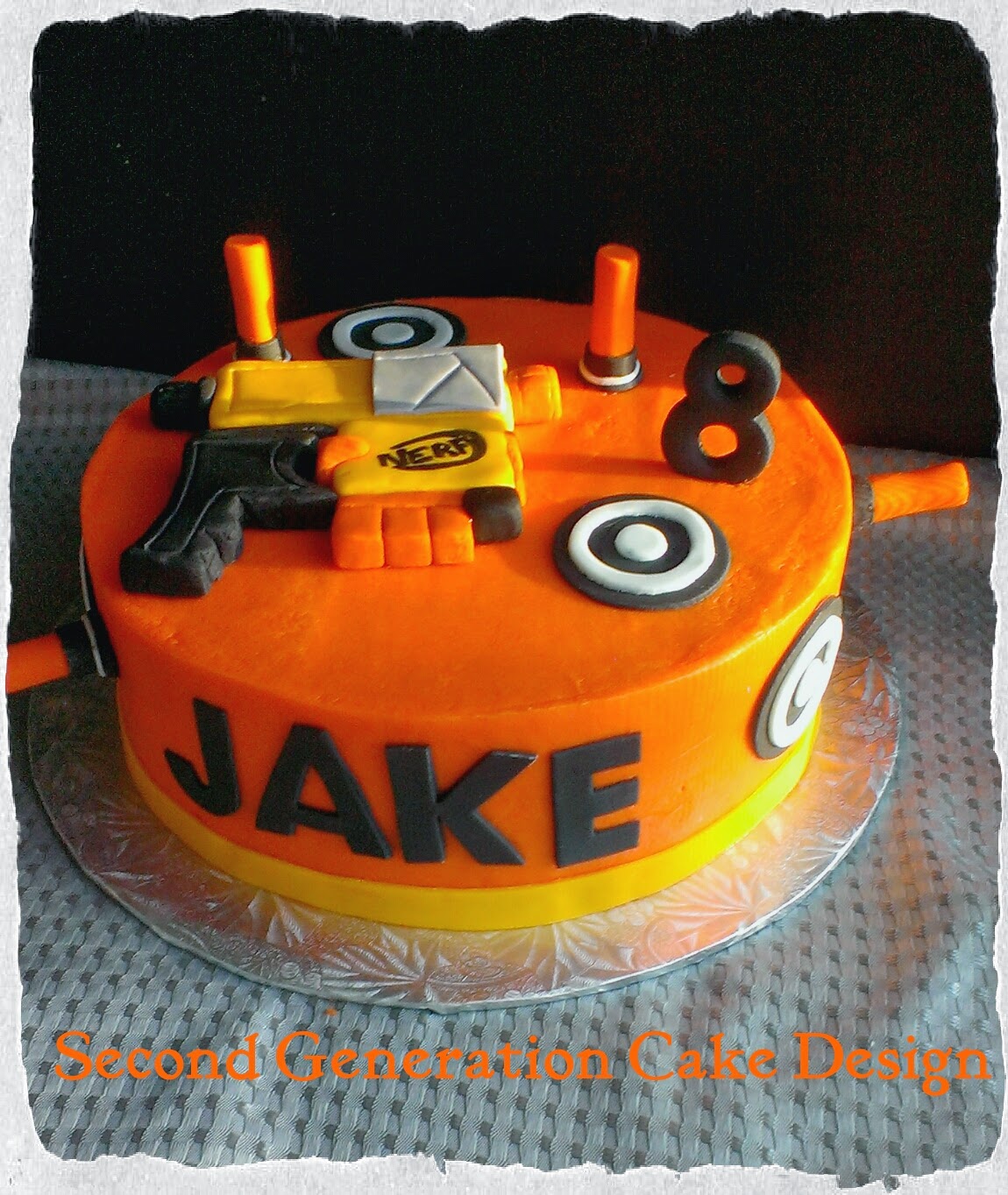 Second Generation Cake Design Nerf Gun Birthday Cake