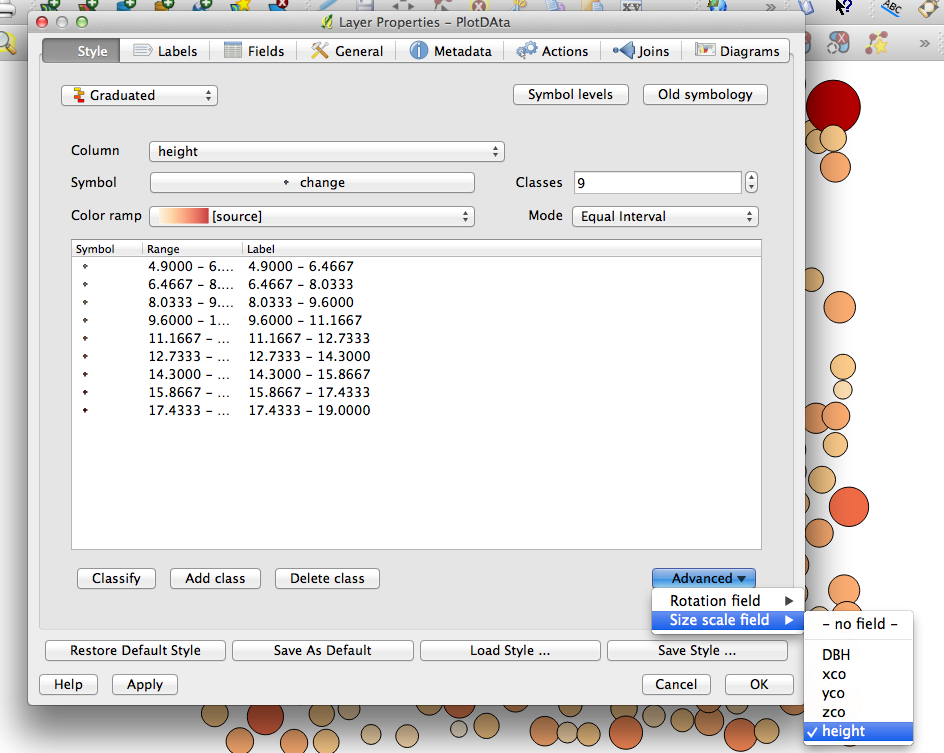 a spatial researcher's open sauce: Plotting Individual Tree Data in QGIS