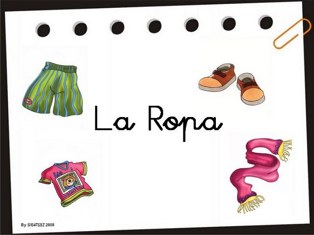 SGBlogosfera. María José Argüeso: FLASHCARDS: LA ROPA