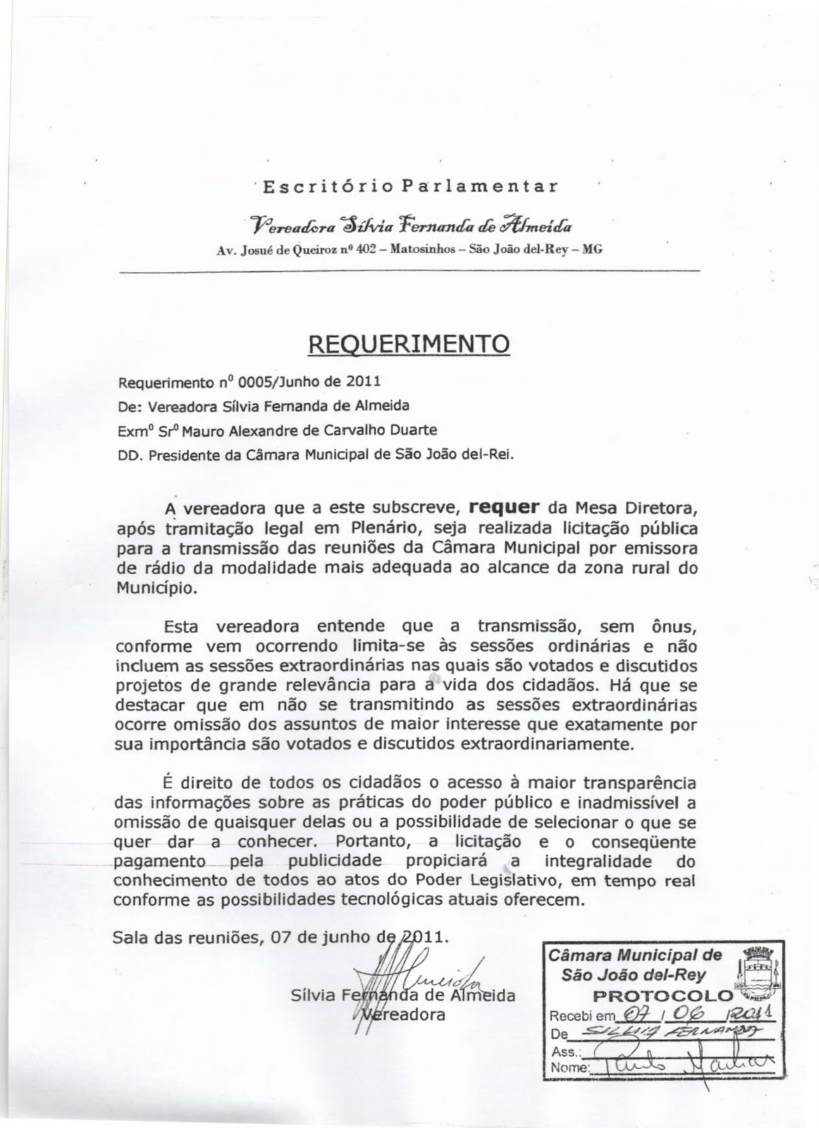 Modelos De Requerimento Para Prefeitura - ROAREDU