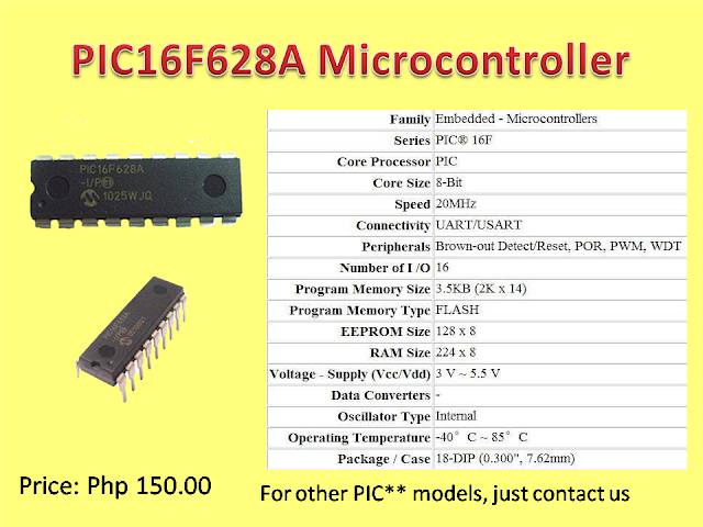 JOrax TechShop: PIC16F628A Microcontroller