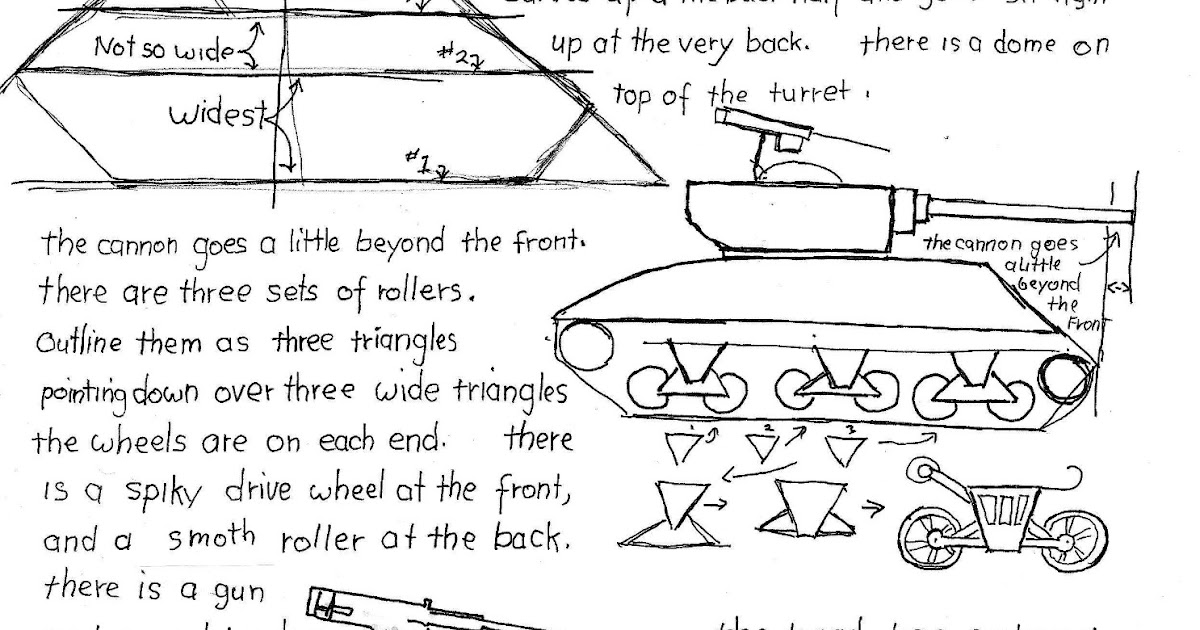 How to Draw Worksheets for The Young Artist: How To Draw A WWII Sherman ...