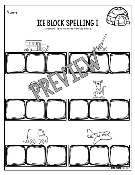 Emily Jane Creates: JANUARY NO PREP KINDERGARTEN PACKET-OVER 100 PAGES!