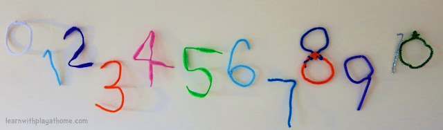 Learn with Play at Home: Pipe Cleaner Numbers. Playful Maths