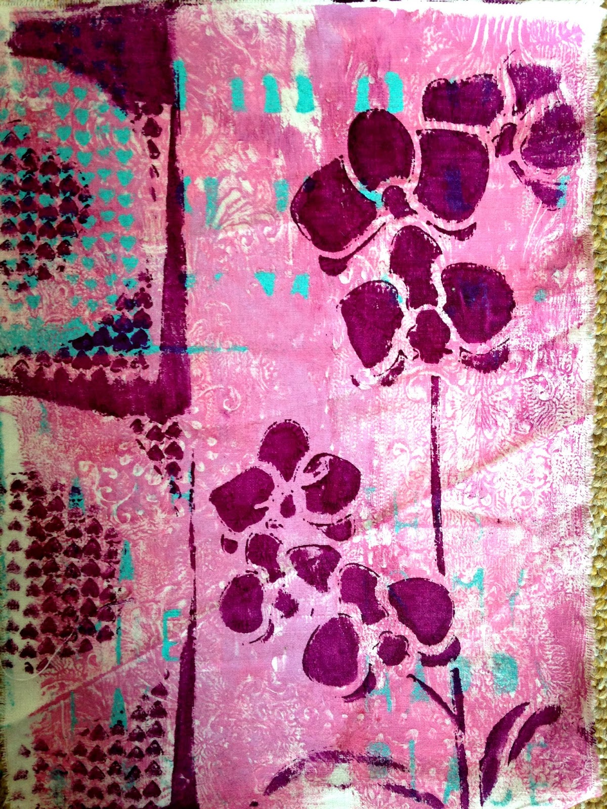 TandiArt: Gelli Art prints on fabric