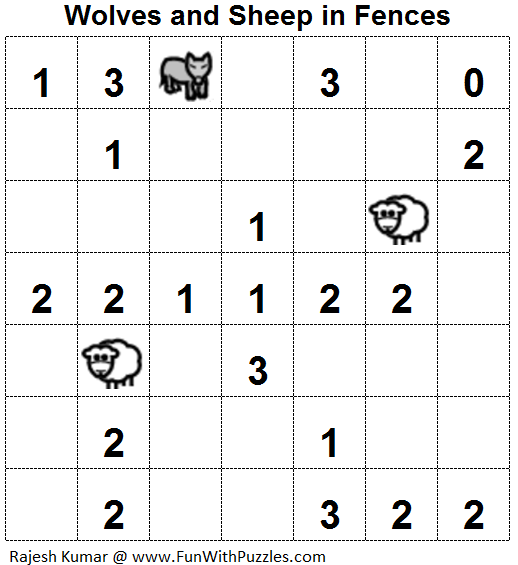 Wolves and Sheep in Fences (Logical Puzzles Series #10)