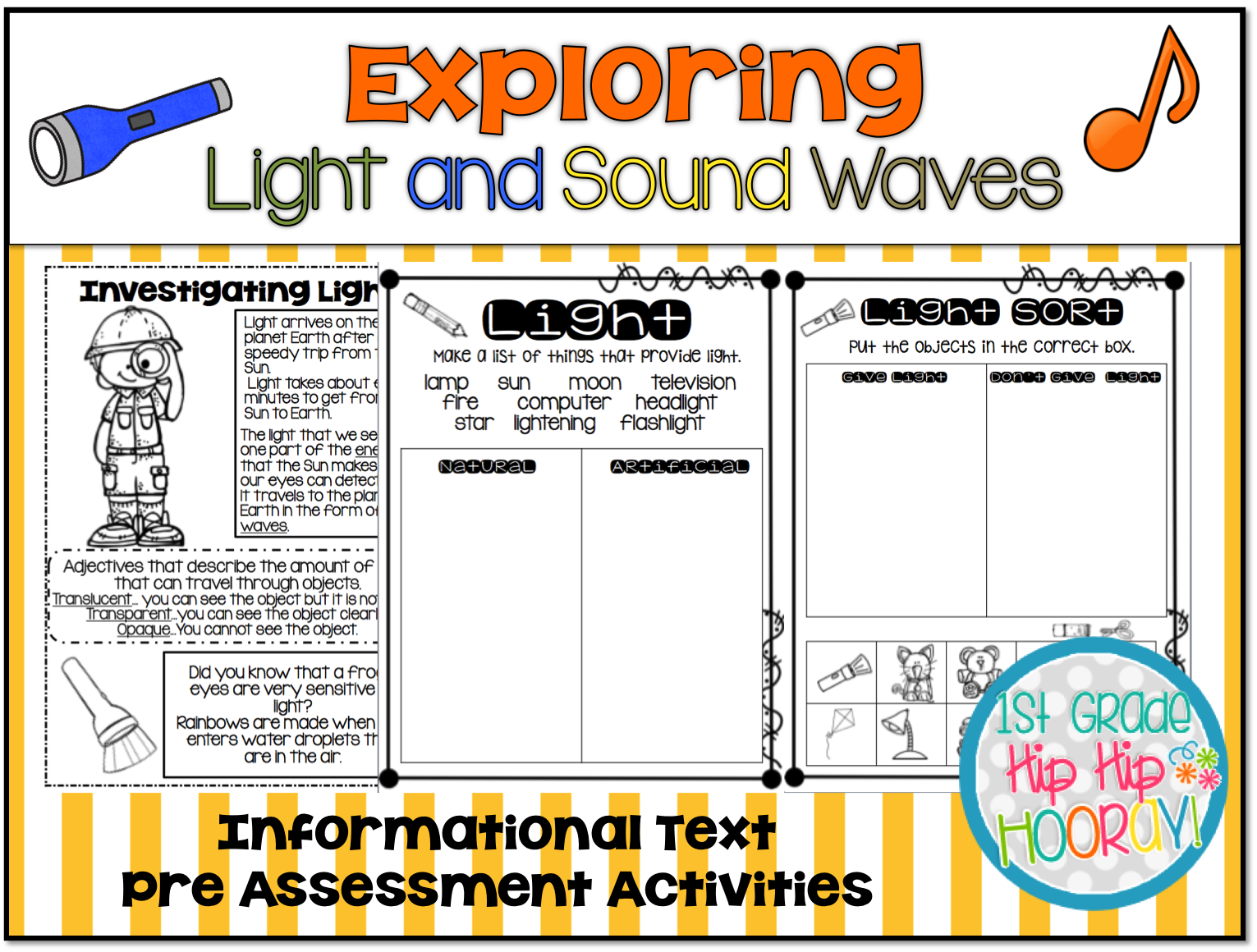 1st Grade Hip Hip Hooray!: Exploring Light and Sound Waves