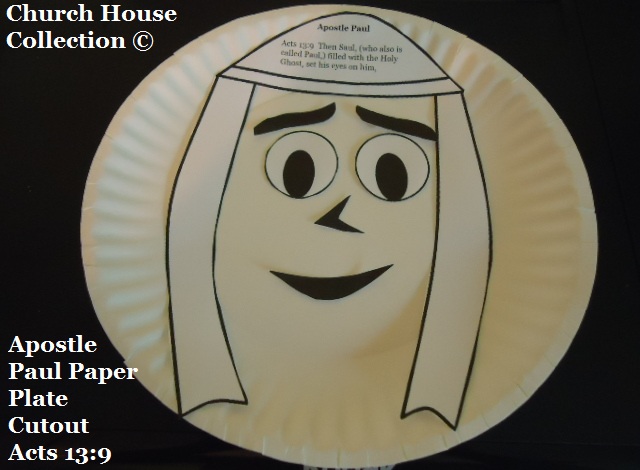 Church House Collection Blog: Paul Acts 13:9 Paper Plate Cutout Craft