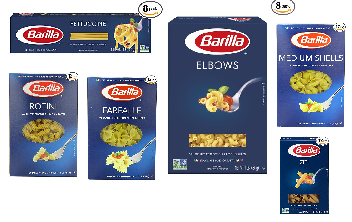 8 Boxes of 16oz Barilla Pasta Fettuccine $6.40 + Free Shipping or $5.60 ...