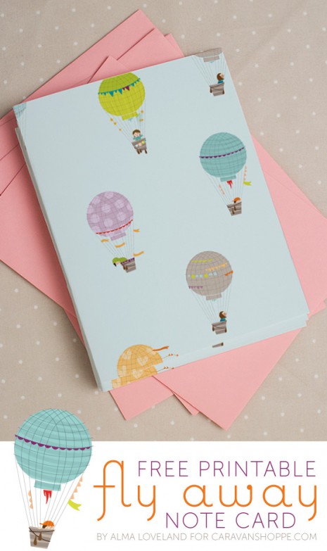 FREEBIE // HOT AIR BALLOON CARD – Oh So Lovely Blog