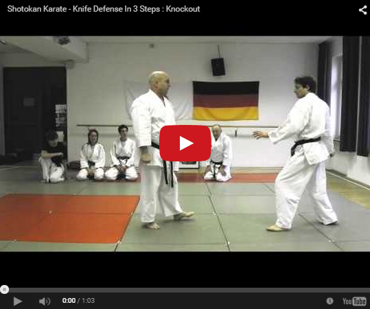 Shotokan Karate - Knife Defense In 3 Steps : Knockouts - Knockouts