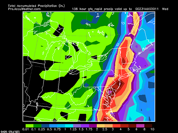 New England Weather Rants : Westward Shift in Irene Track