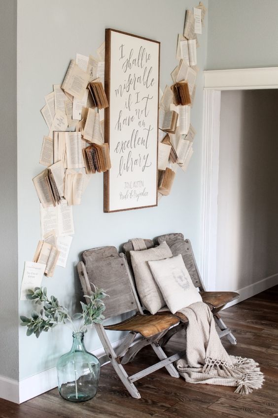 14 ideias de livros nas paredes, forros e móveis