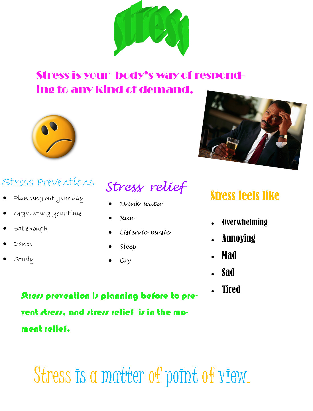 O'Leary FACS: 8th Grade Stress Men and Flyers