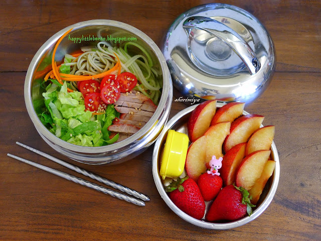 Happy Little Bento: Soba Salad Round Bento