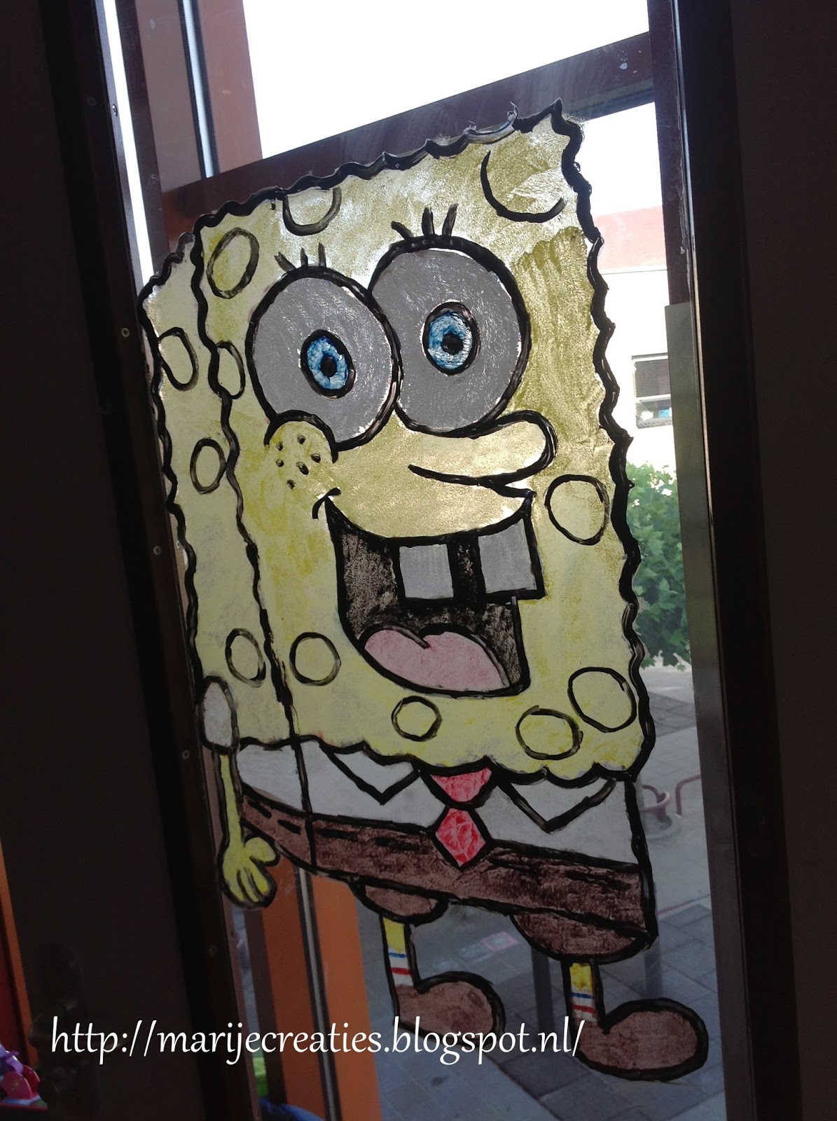 Marijecreaties: Raamschilderij sponspop