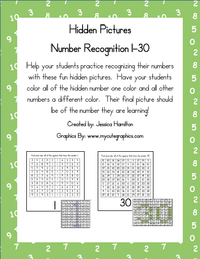 The Primary Treehouse: Hidden Pictures for Number and Letter Recognition