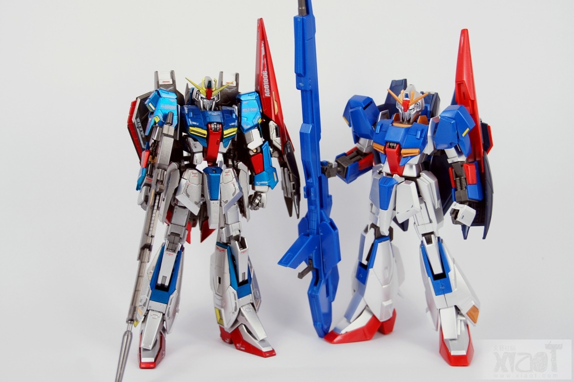 GUNDAM GUY: RG 1/144 Zeta Gundam - Metallic Color Build w/ 1/48 Zeta ...