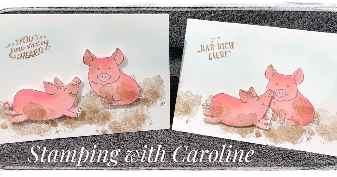 Stamping with Caroline: Smeerkaarten - Mud cards