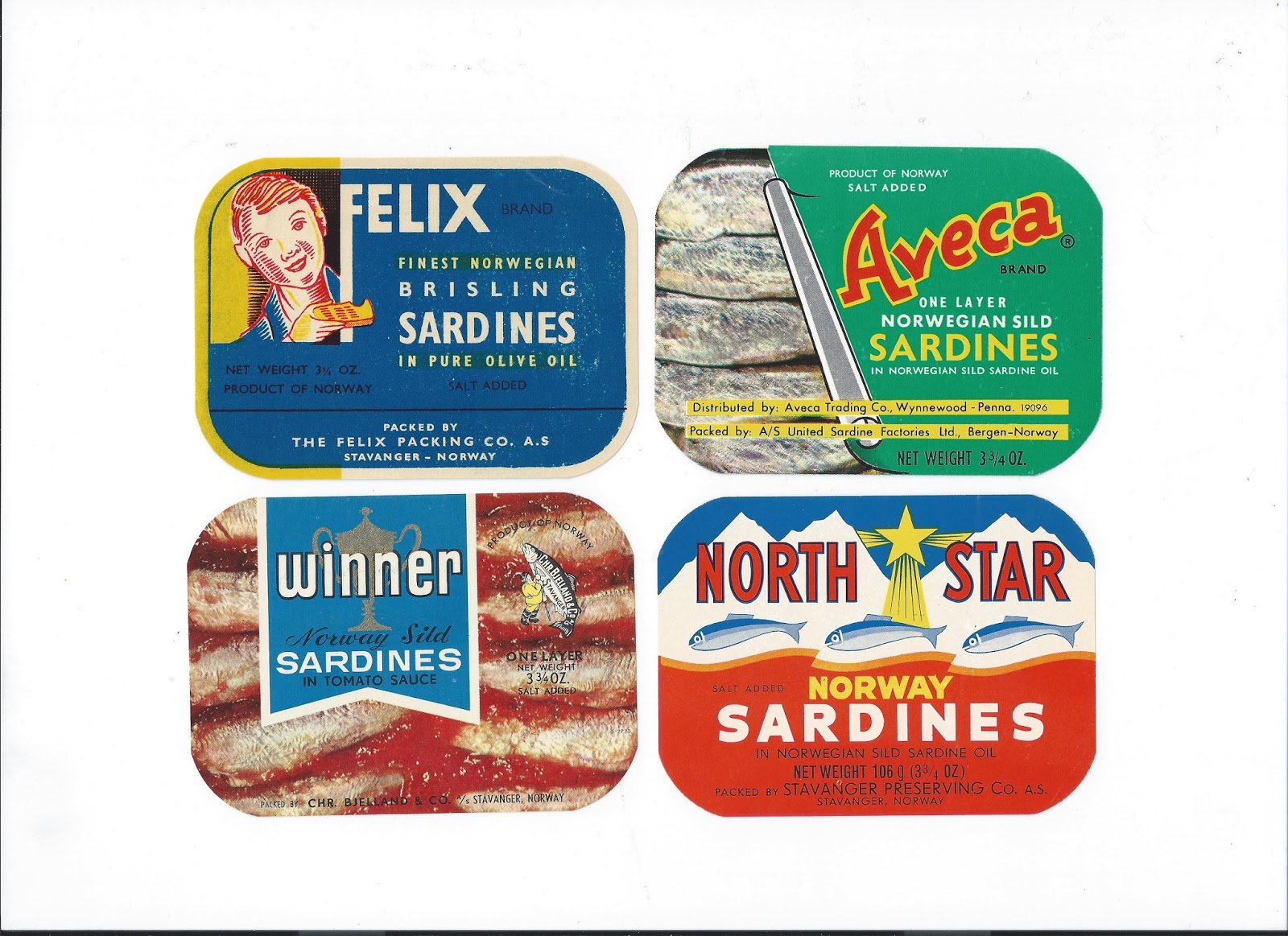 Past Print: Sardine tin labels