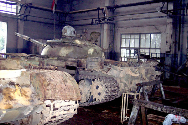 History and military technology: Tank repair facilities in Homs
