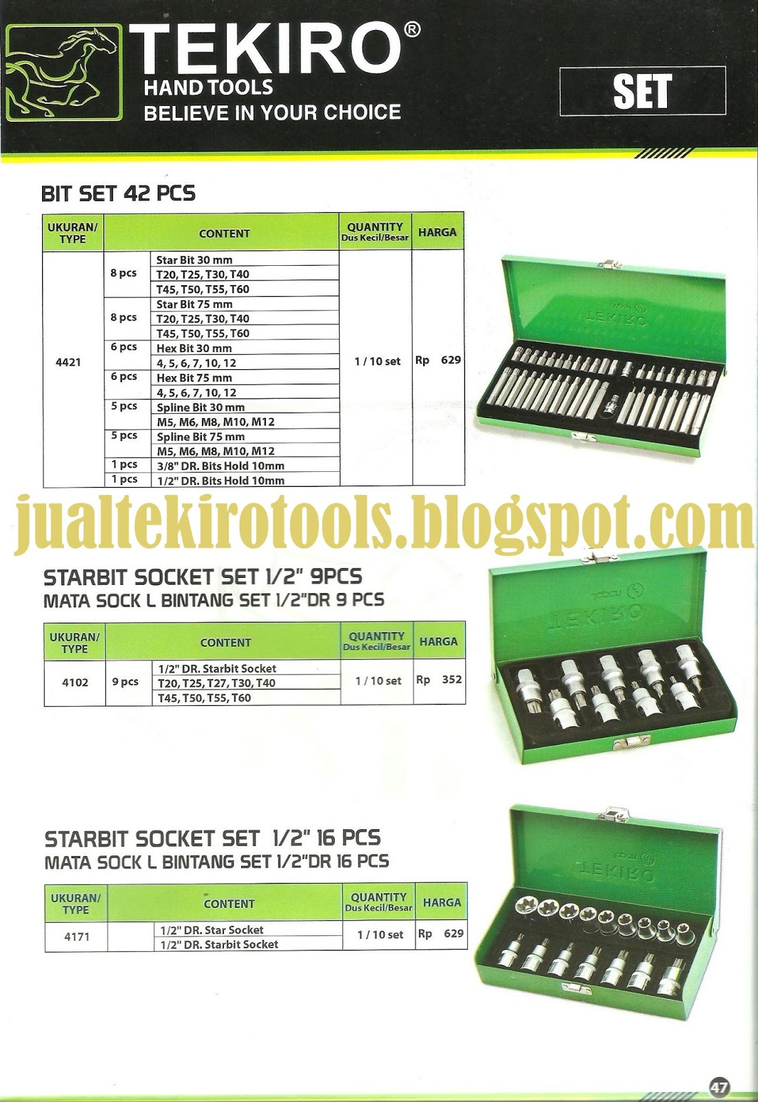 Tekiro Hand Tools: Sets Tekiro Tools | Di jual | Termurah | Suplier ...