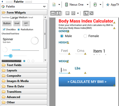 BMI Calculator in Android