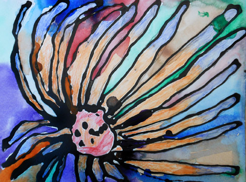 Earl Warren Arts: First/Second: Georgia O'Keeffe inspired flowers