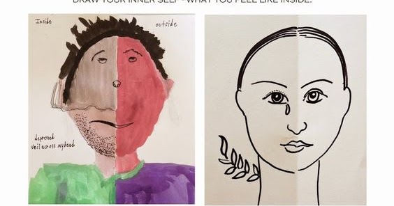 TEACHING EMOTION IN ART : DUAL SELF PORTRAITS ART LESSON