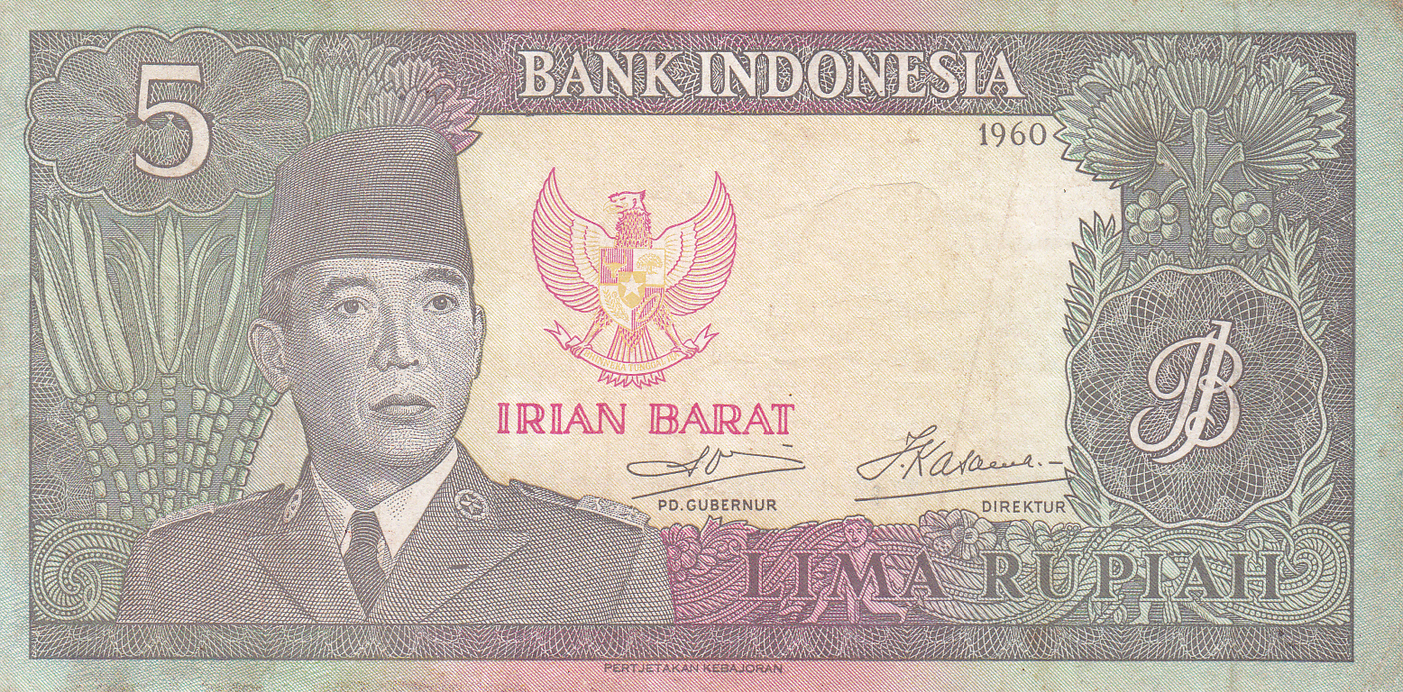Uang 5 rupiah Sukarno ( irian barat ) | "galery KEPENAK"