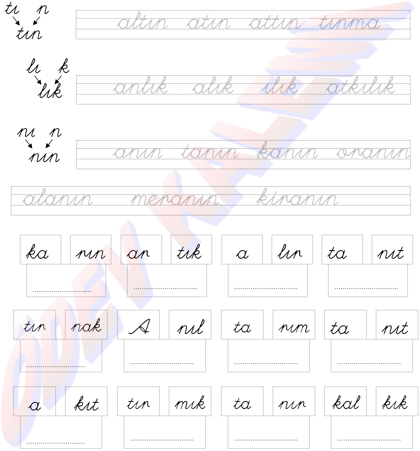 I harfi heceleri 3. Grup Sesler 1. Sinif Türkçe Dersi Okuma Yazma ...