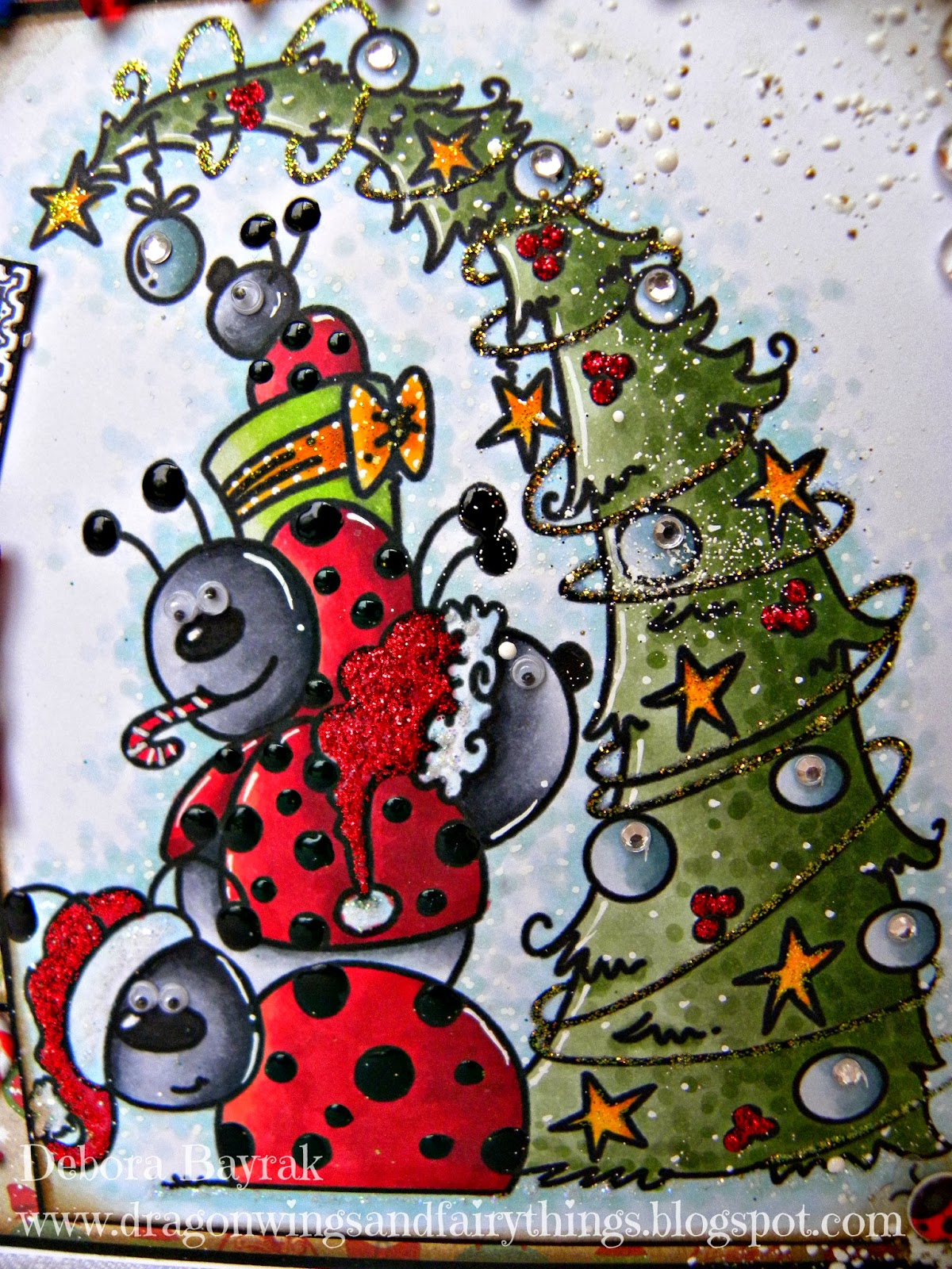 Dragon Wings And Fairy Things: Ladybug Christmas DT card for TSC