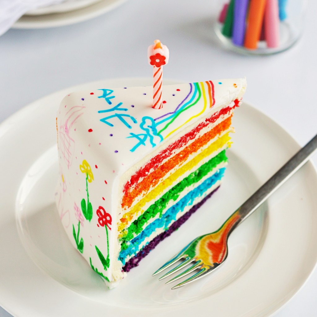 story♥☮: Cara Membuat Rainbow Cake : )