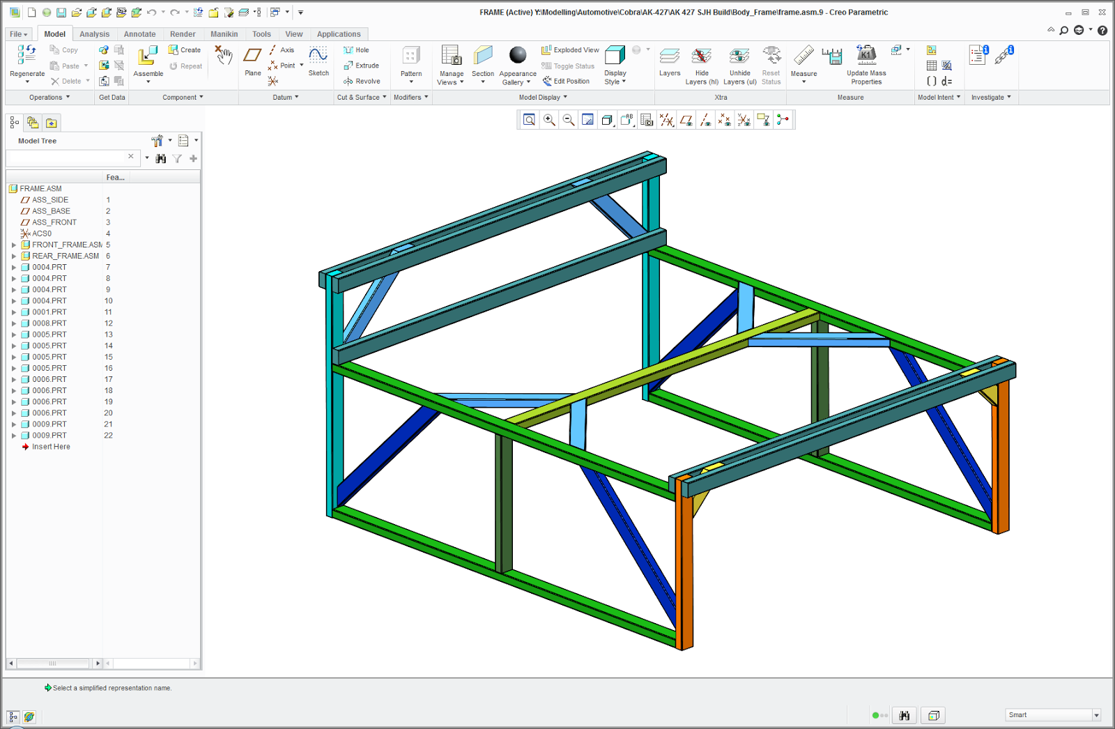 Stu's AK427 Build: Body support frame