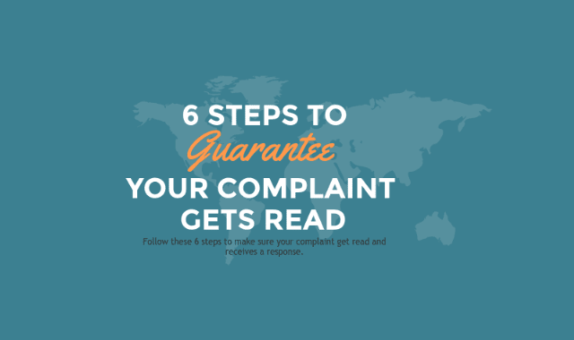 Get Your Complaint Read (In 6 Easy Steps) #Infographic - Visualistan