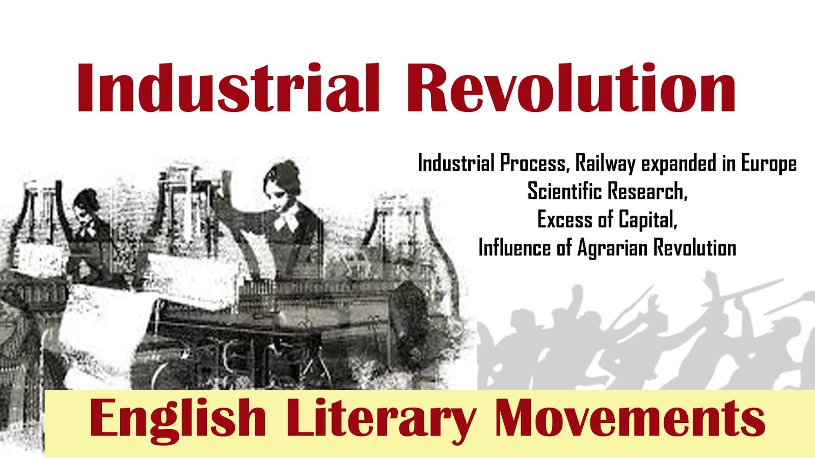 Industrial Revolution English Literary Movement UGC NET JRF - My Exam ...