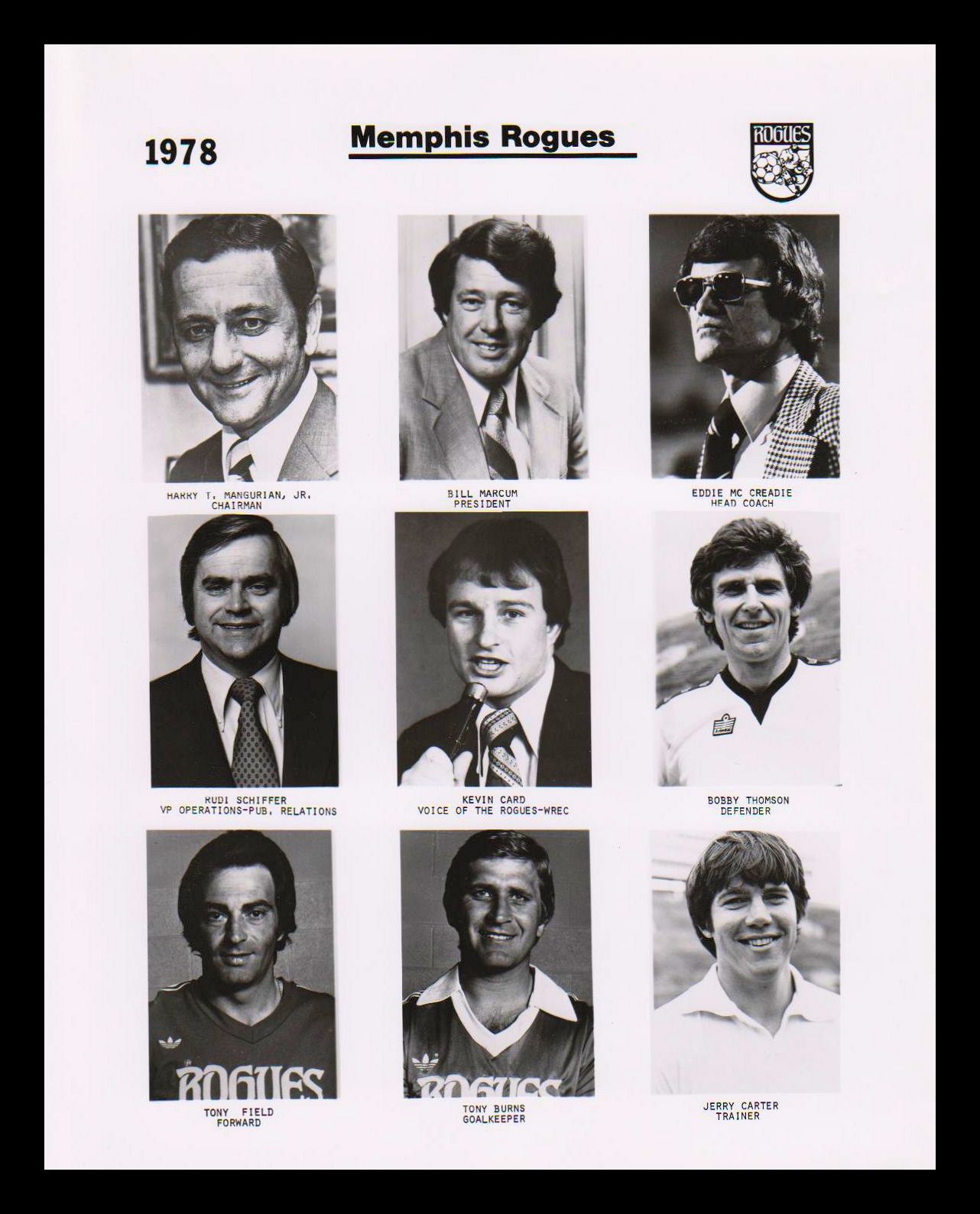 THE MEMPHIS ROGUES: MUG SHOTS, 1978