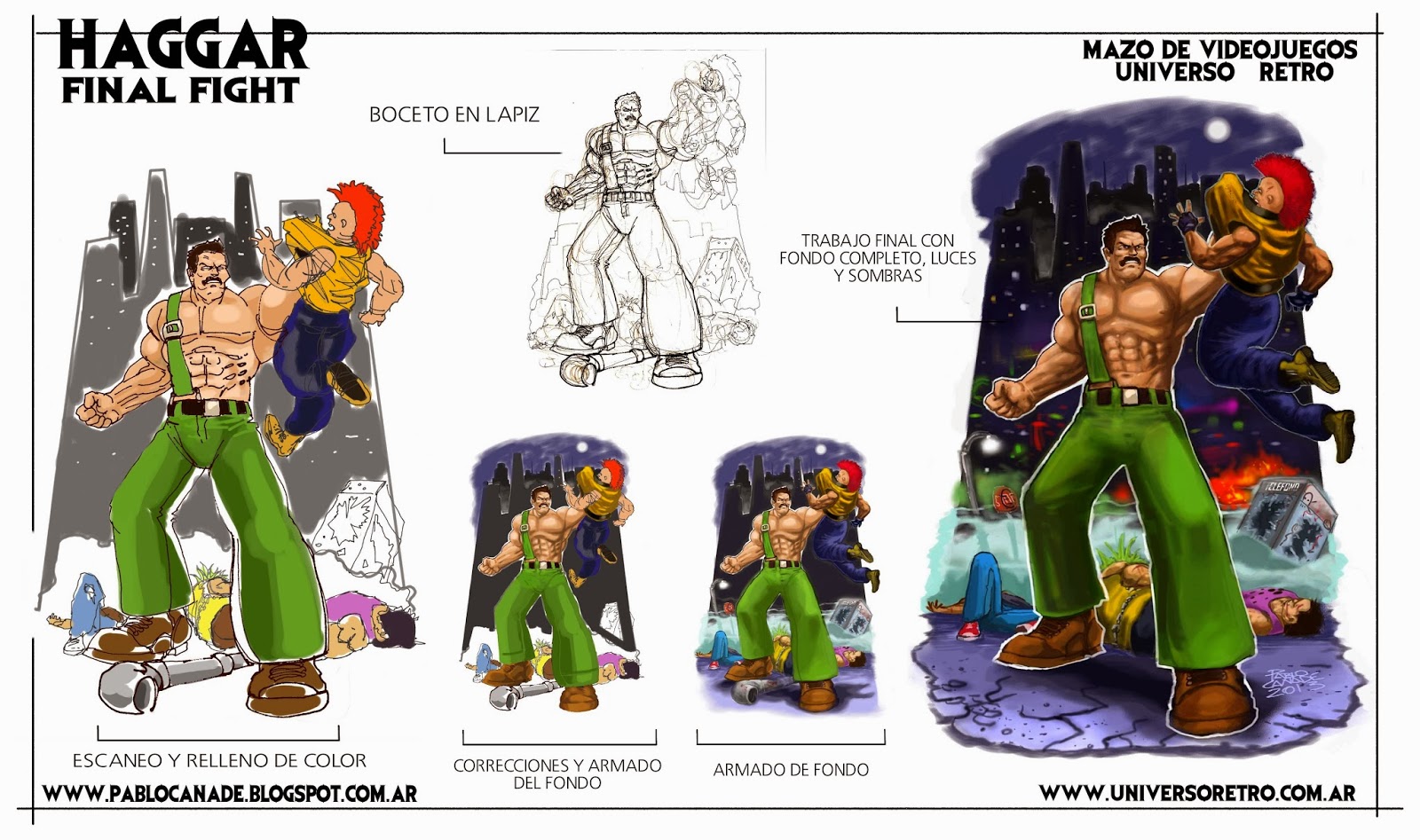 ilustraciones y fantasias: VIDEOJUEGOS - INFOGRAFÍAS - HAGGAR (FINAL FIGHT)