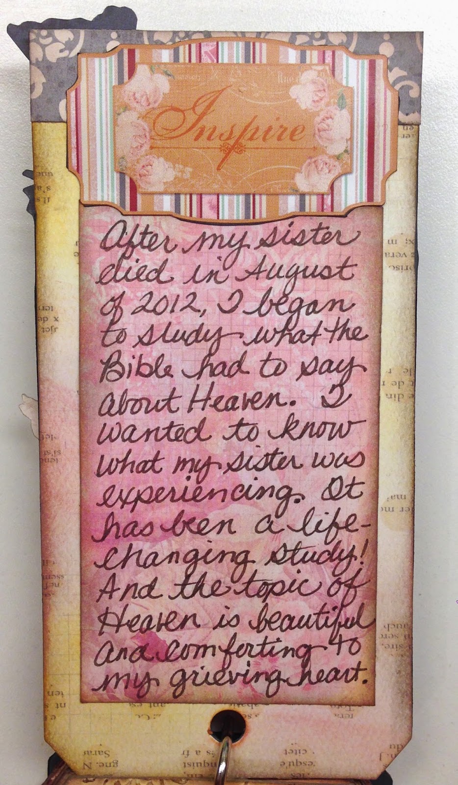 Plays Well With Paper: Thoughts on Heaven - Mini Tag Book