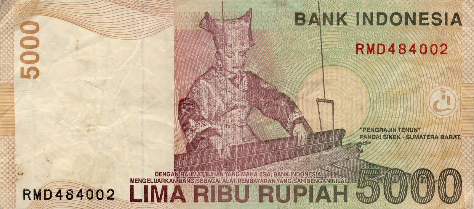 Gadis Penenun di Uang Lima Ribu ~ Cari Artikel?