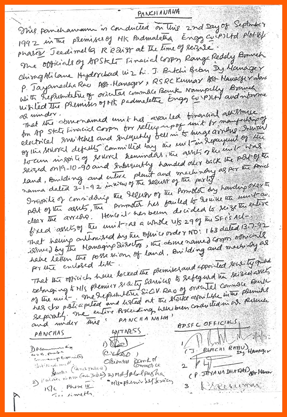 Yadadri Golden: Panchanama Copies