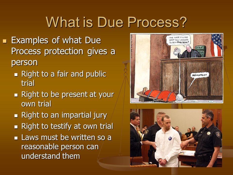 Due Process Of Law Examples