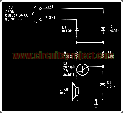 Simple Directional Signals Monitor Circuit Diagram | Circuits-Projects