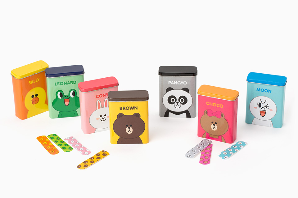 LINE FRIENDS Characters Band-Aid Flexible Adhesive Bandages (3 Boxes ...