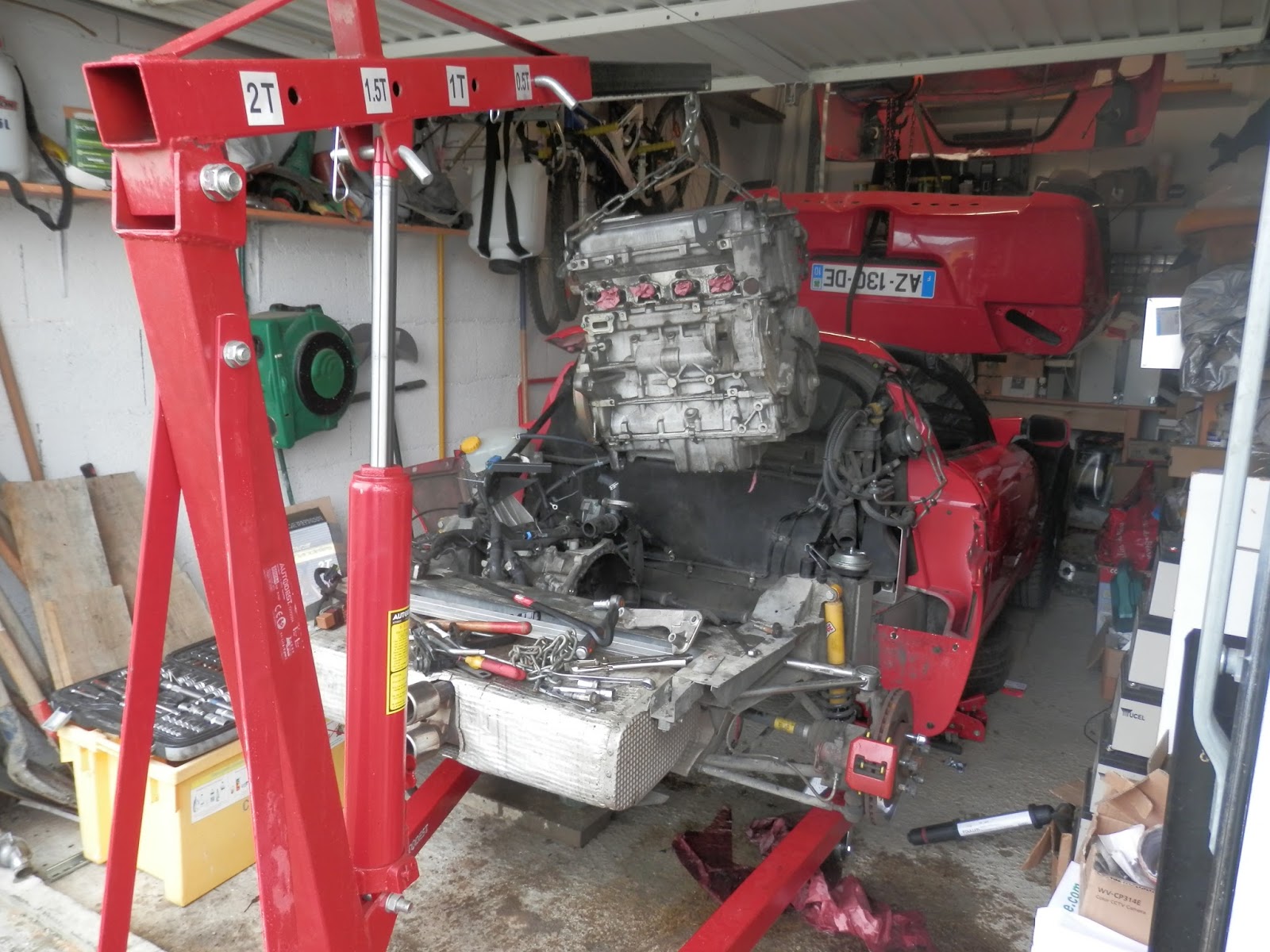 Projet Speedster Compresseur (VX220 Supercharged): Dépose moteur Projet Speedster Compresseur (VX220 Supercharged): Dépose moteur